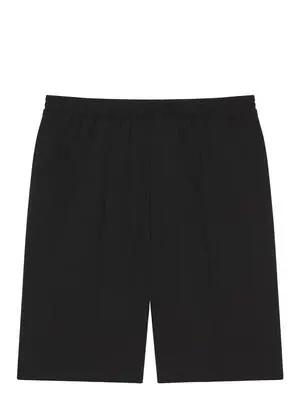 Givenchy Elasticated Waist Bermuda Shorts With 4g Logo - Black