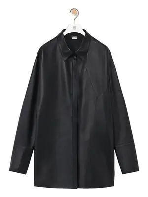 Loewe Leather Shirt - Black