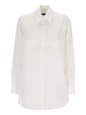 Simone Rocha Appliqué Detailed Long-sleeved Buttoned Shirt - White