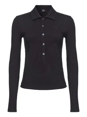 PINKO Pinko Long Sleeve Collared Shirt With Logo Embroidery