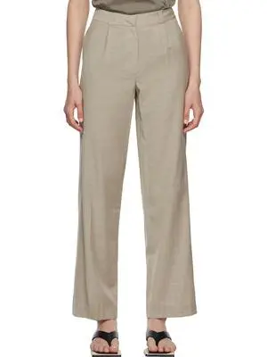 LOW CLASSIC Logo Straight Casual Pants - Nude