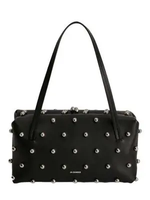 JIL SANDER Small Goji Pillow Studded Tote Bag - Black