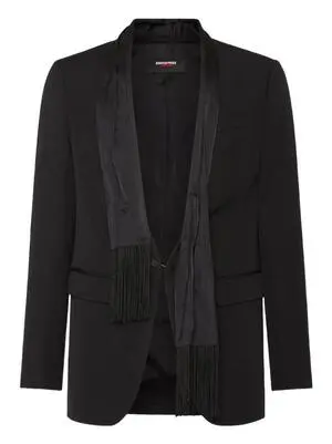 Dsquared2 X Magliano Scarf-detailed Blazer - Black