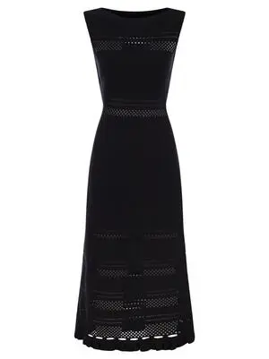 Fabiana Filippi Sleeveless Open Back Dress With Cut-out Details - Black