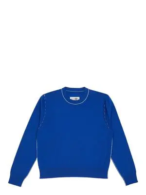 MAISON MARGIELA Crew Neck Cut-out Jumper - Blue