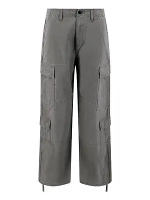 StÜssy Belt-loop Casual Pants With Drawcord Hem - Gray