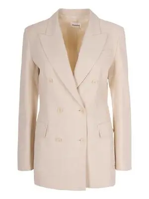 P.a.r.o.s.h Double Breasted Blazer - Nude