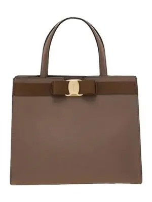 FERRAGAMO Viva Bow Tote Bag - Brown