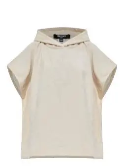 Balmain Hooded Cloak - Cream