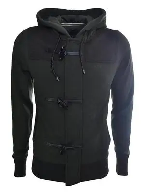 Emporio Armani Toggle Fastening Hoodie - Black
