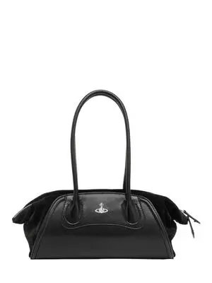 VIVIENNE WESTWOOD Small Shirley Orb Plaque Shoulder Bag - Black