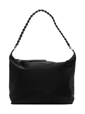 Kara Braided Strap Shoulder Bag - Black