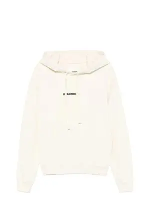 JIL SANDER Jil Sander Logo Print Hoodie Light Beige
