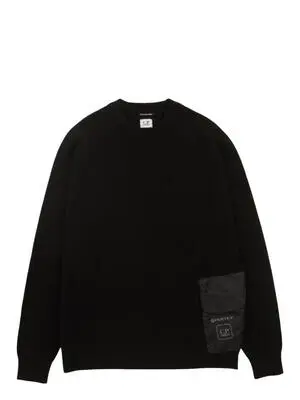 C.P. COMPANY Long-sleeved Knit Sweater - Black