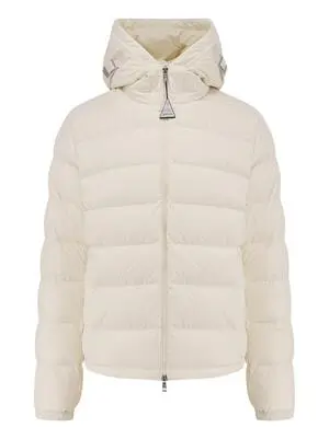 Moncler Hooded Quilted Zip-up Jacket - White