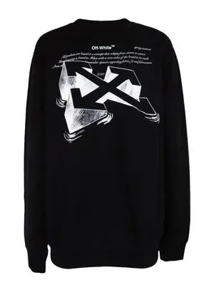 Off-White Logo Print Crewneck Sweatshirt - Black