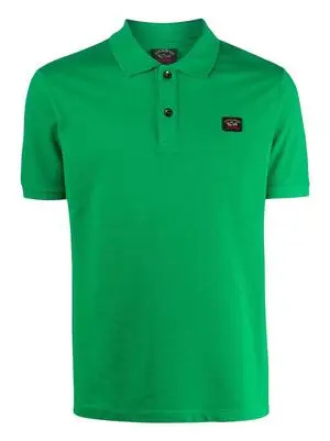 PAUL  SHARK Logo Patch Polo Shirt - Green