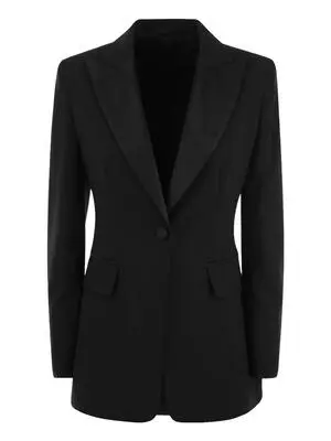 Max Mara Single-breasted Wool-blend Blazer - Black