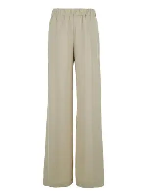 P.a.r.o.s.h Elasticated-waist Palazzo Pants - Beige