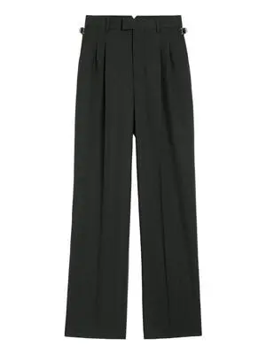 Ami High-waisted Pleated Trousers - Anthracite