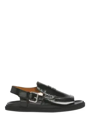 Marni Loafer Sandals - Black