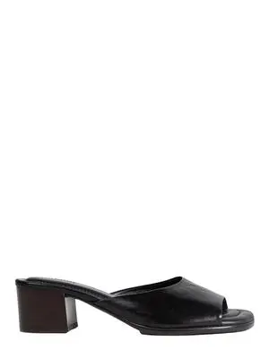 LEMAIRE Square Toe Heeled Sandals - Black