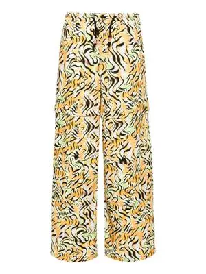Marni Printed Organic Poplin Hybrid Cargo Pants - Nude