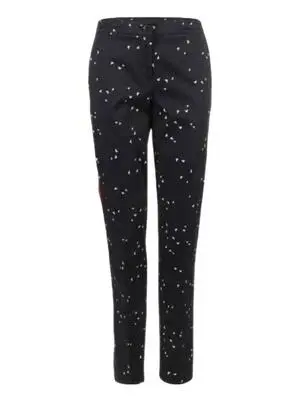 Emporio Armani Printed Fitted Casual Pants - Black