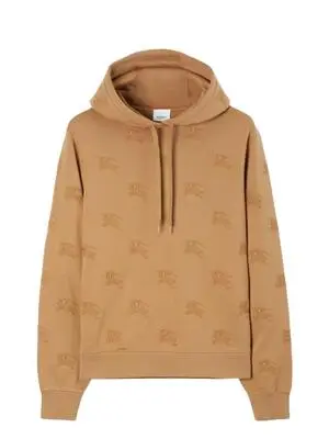Burberry Logo Embroidered Drawstring Hoodie - Nude
