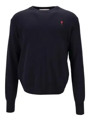AMI Paris Ami Paris Crewneck Jumper With Embroidered Logo No