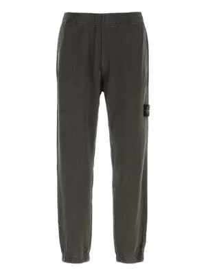 Stone Island Logo Patch Sweatpants - Black