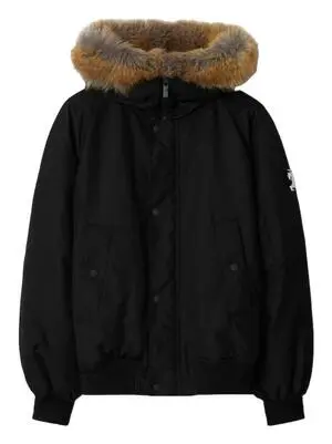 Burberry Ekd Motif Hooded Padded Jacket - Black
