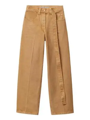 Alexander Wang Belted Wide-leg Jeans - Brown