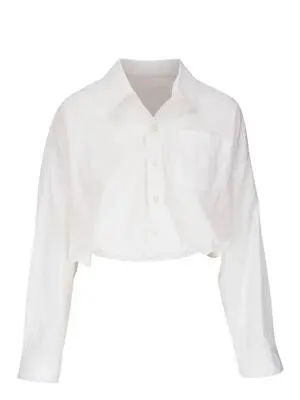 R13 Crossover Bubble Shirt - White