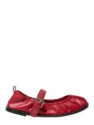 MAXCO. MAX&Co. Round Toe Ballet Flats With Adjustable Strap