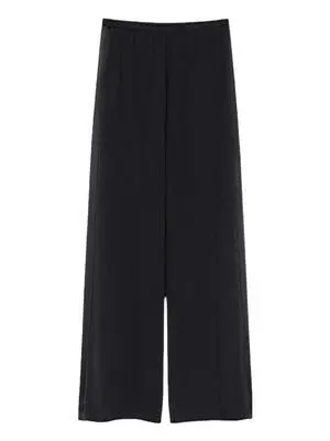 FORTE_FORTE Elastic Waist Casual Pants - Black