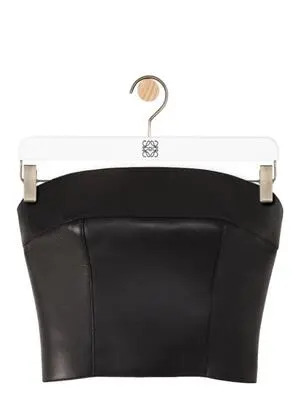 Loewe Short Fitted Chest Wrap Top - Black