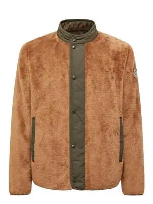 Moncler Reversible Teddy Short Padded Jacket - Camel Beige
