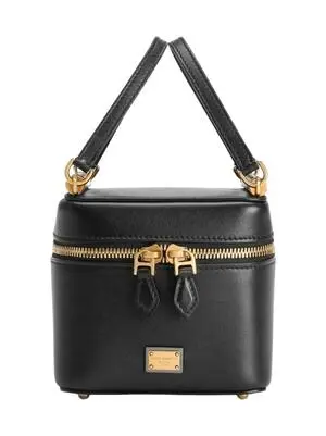 Dolce & Gabbana Logo Plaque Zipped Handbag - Black