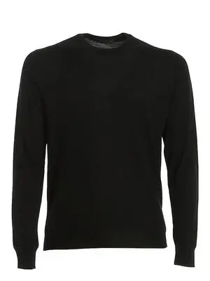 DRUMOHR Crewneck Knitted Wool Pullover - Black