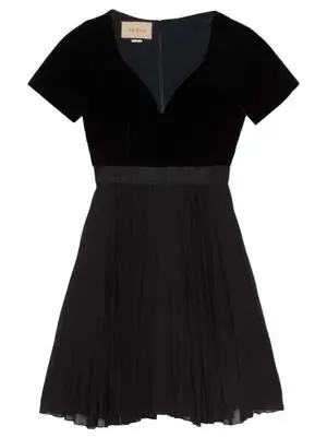 GUCCI Gucci Pleated Mini Dress With Logo Waistband