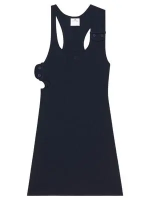 COURREGES Ribbed Cut-out Detail Mini Dress - Navy