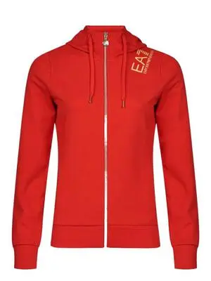 EA7 Zip-up Hooded Jacket - Red