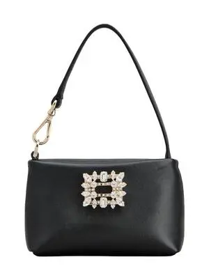 ROGER VIVIER Embellished Shoulder Bag - Black