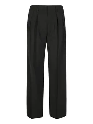 FORTE_FORTE Belt Loop Casual Pants - Black