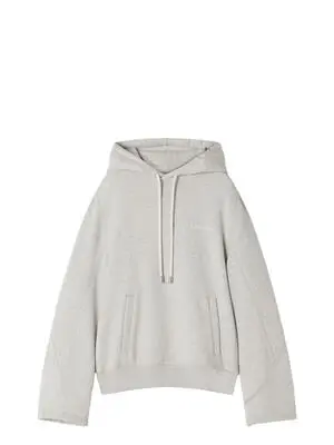 LANVIN Logo Embroidered Hoodie - White