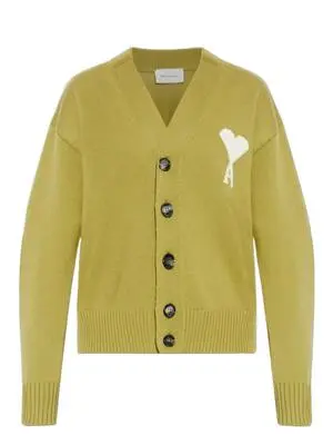 AMI Paris De Coeur V-neck Cardigan - No