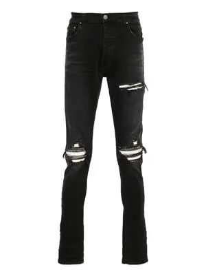 Amiri Mx1 Skinny Jeans With Distressed Details - Black