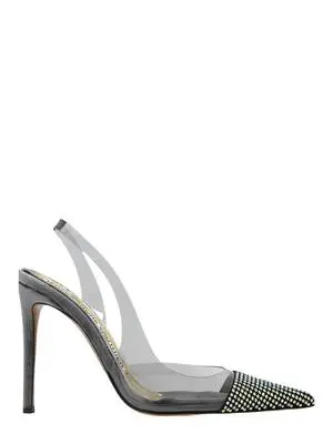 Alexandre Vauthier Amber Embellished Slingback Pumps - Gray