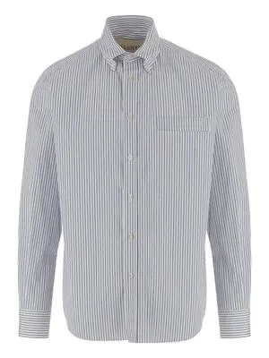 Valentino Garavani Striped Button-up Shirt - Gray